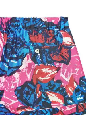 Givenchy Pyjama Shorts In Silk With Floral Print