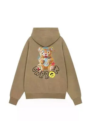 BARROW Logo-print Teddy-bear Hoodie - Neutrals