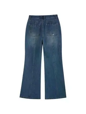 PRIVATE POLICY Flared Distressed Jeans