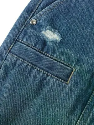 PRIVATE POLICY Flared Distressed Jeans