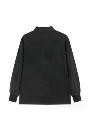 PRIVATE POLICY Washed Long-sleeve Polo Shirt