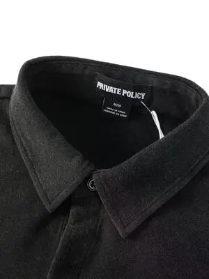 PRIVATE POLICY Washed Long-sleeve Polo Shirt