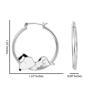 PEANUTS Snoopy Hoop Earrings For