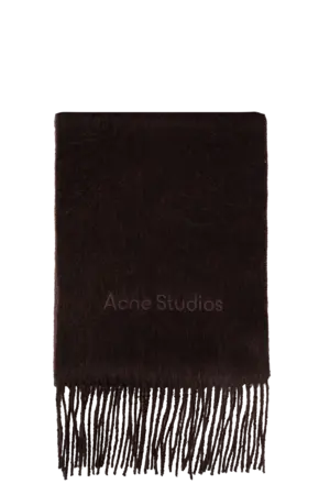Acne Studios Wool Scarf With Logo