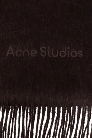 Acne Studios Wool Scarf With Logo