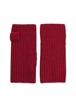 LOOP CASHMERE Cashmere Mitt In Garnet - Red