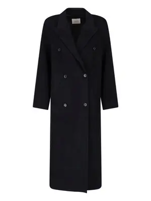 ALMADA Double-breasted Coat "deja" Black