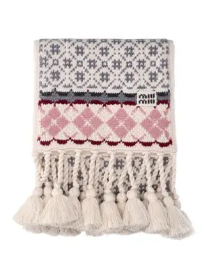 Miu Miu Virgin Wool Blend Scarf