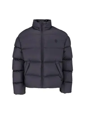 Gucci Down Jacket With Logo - Black