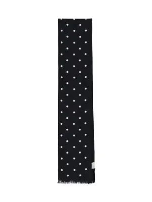 Destin Thin Polka-dot Scarf - Black