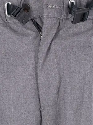 WHITE SAND Straight-leg Belt Trousers