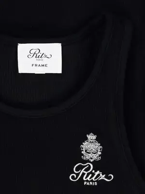 FRAME X Ritz Logo Tank Top - Black