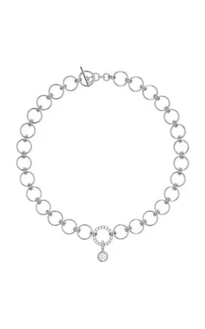 SPINELLI KILCOLLIN Hesper Platinum Pave Necklace - Silver
