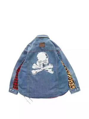 MASTERMIND WORLD Skull-patch Panelled Denim Jacket