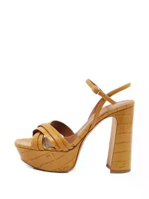 MALONE SOULIERS Mila Crocodile-embossed Sandals