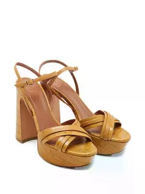MALONE SOULIERS Mila Crocodile-embossed Sandals