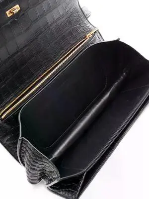 Balenciaga 2010s Gossip Croc-embossed Shoulder Bag