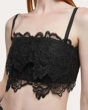 Waimari Amanecer Floral Lace Linen Bandeau Top