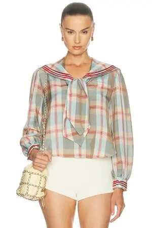 BODE Canyon Plaid Blouse