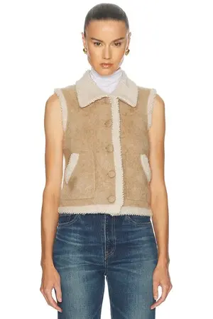 Guest In Residence Grizzly Wrangler Vest - Camel
