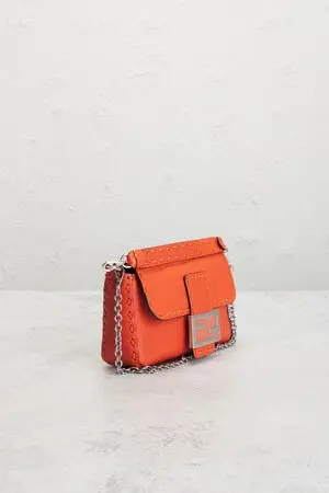 FWRD RENEW Fendi Selleria Mini Baguette Shoulder Bag