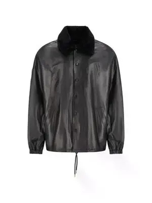 WILLY CHAVARRIA Leather Jacket - Black