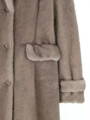 Herno Faux-fur Single-breasted Coat