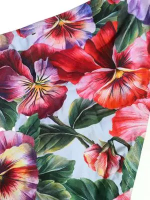 Dolce & Gabbana Floral-print Side-tie Bikini Bottoms