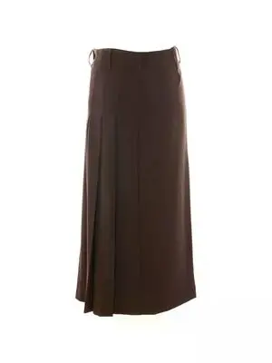 RUE DU BAC High-waisted Pleated Midi Skirt