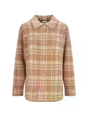 NOTSHY Jasper Checked Cashmere Overshirt - Neutrals