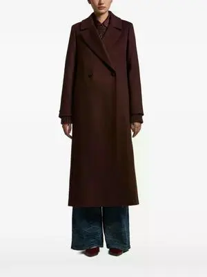 Peserico Double-breasted Belted Coat - Red