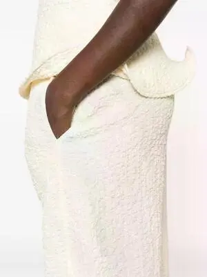Nanushka Seersucker-effect Wide-leg Trousers