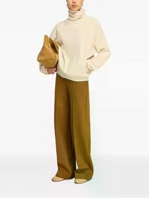 SEMICOUTURE Zip-back Foldover-collar Sweater