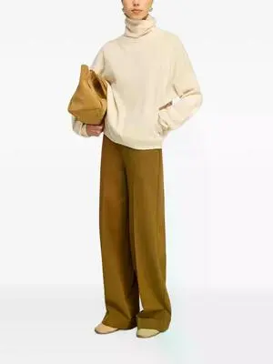 SEMICOUTURE Zip-back Foldover-collar Sweater