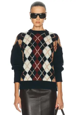 Khaite Timi Sweater In Navy - Navy Multi