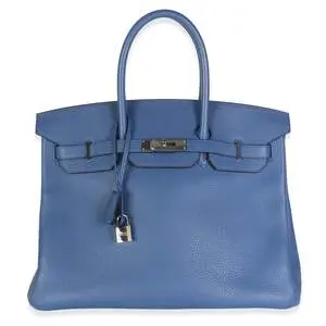 Hermès Bleu Brighton Togo Birkin 35 Phw - Blue