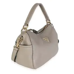 Prada Clay Grained Calfskin Triangle Logo Shoulder Bag