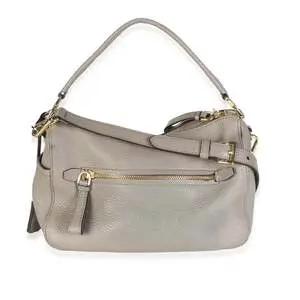Prada Clay Grained Calfskin Triangle Logo Shoulder Bag