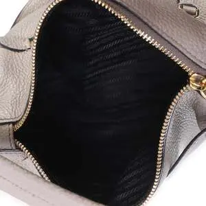 Prada Clay Grained Calfskin Triangle Logo Shoulder Bag