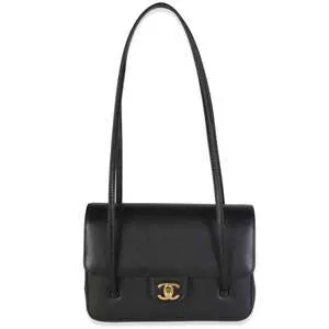 CHANEL Black Shiny Caviar Small Preppy Coco Flap Bag