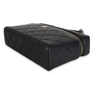 Chanel Quilted Caviar Slim Vanity With Chain