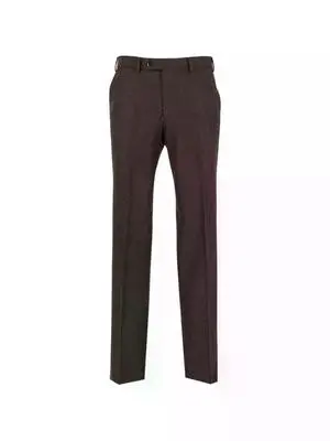 GABRIELE PASINI Straight-leg Flannel Trousers - Brown