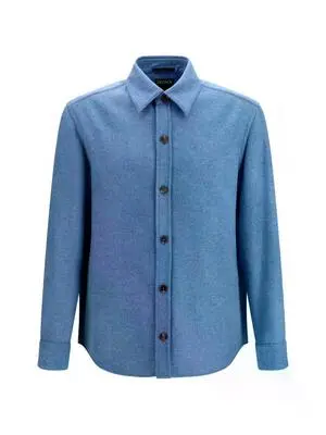 Zegna Button-up Overshirt - Blue