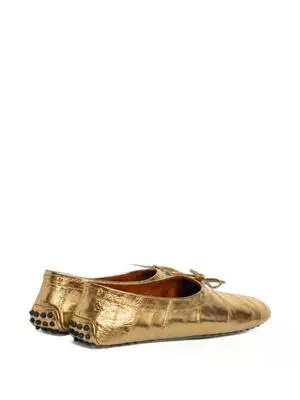 Alberta Ferretti Eel Skin Ballet Flats