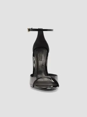 Schutz Stella 100mm Patent Leather Wedge Sandals