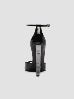 Schutz Stella 100mm Patent Leather Wedge Sandals