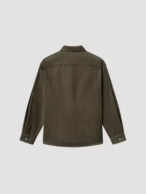FRAME Micro-cordurory Long-sleeve Overshirt