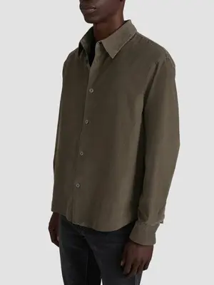 FRAME Micro-cordurory Long-sleeve Overshirt