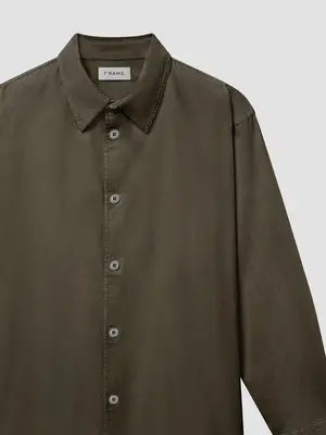FRAME Micro-cordurory Long-sleeve Overshirt