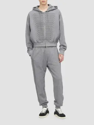Alexander McQueen Ceremonial Embroidered Cotton Zip-up Hoodie